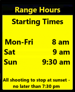 Range Hours – Belknap County Sportsman Association
